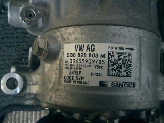 [Used]A/C Compressor VOLKSWAGEN Golf R 2017 ABA-AUDJHF 5Q0820803K - BE ...