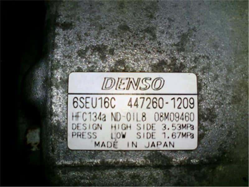 [Used]A/C Compressor TOYOTA Mark X Zio 2010 DBA-ANA10 8831033250 - BE ...