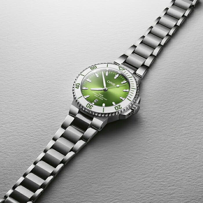 [New]10% ! up to 42 times ORIS AQUIS DATE TASTE OF SUMMER mens ...