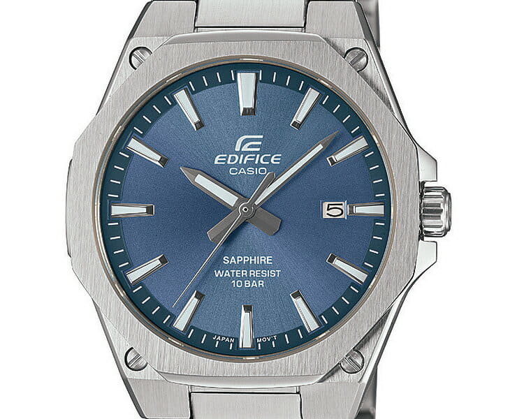 [New]kashioedifisu EFR-S108DJ-2AJF Silver & blue CASIO EDIFICE analog ...