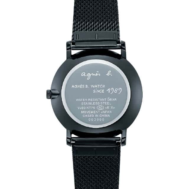 [New]agnes b. model star index quartz Ladies mesh band Black clockface ...