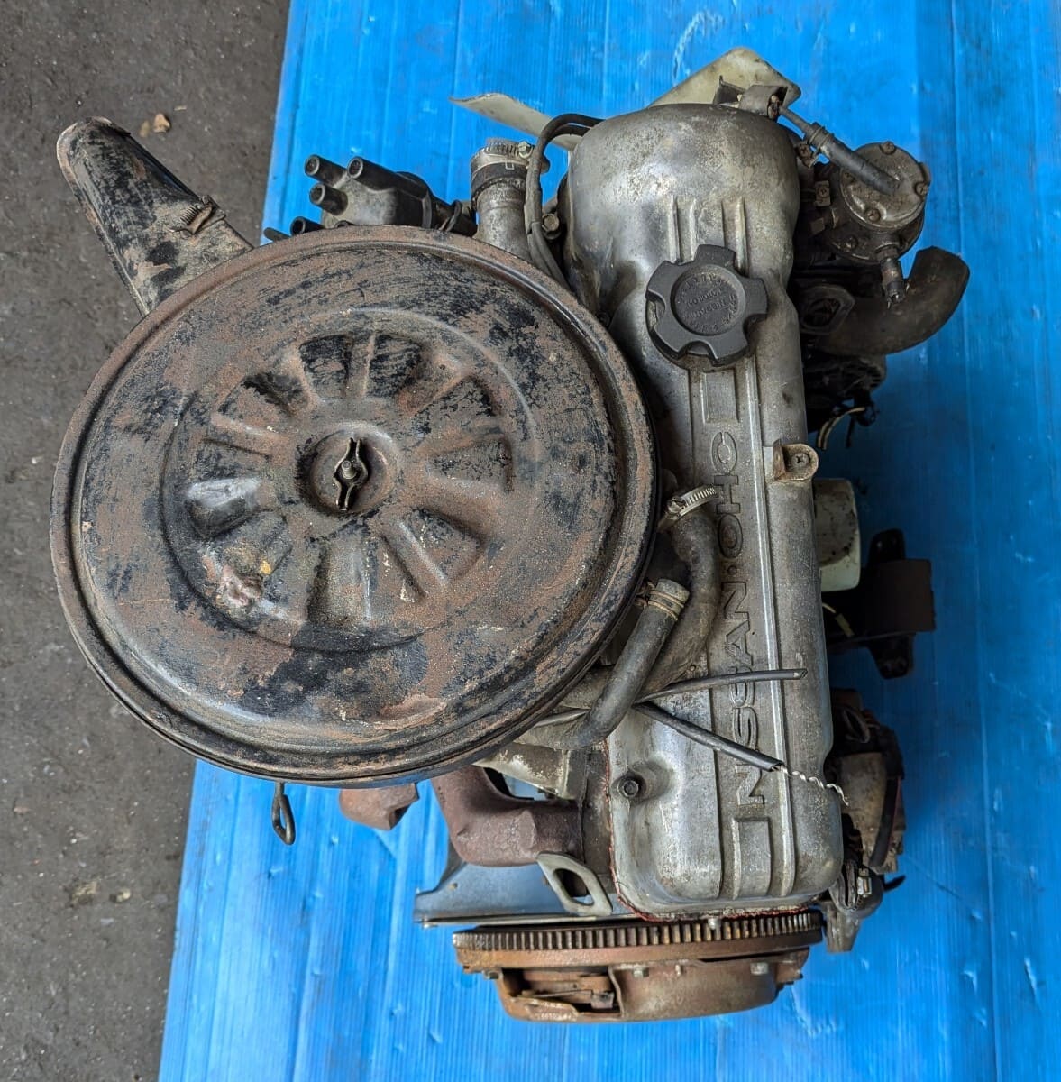 [Used][I can send it out] [ ] Nissan L-form L18 Engine HEAD V912 block ...