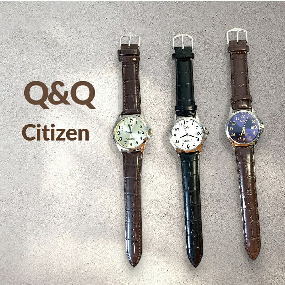 [New]The quartz waterproofing ten years battery leather belt clock A23A ...