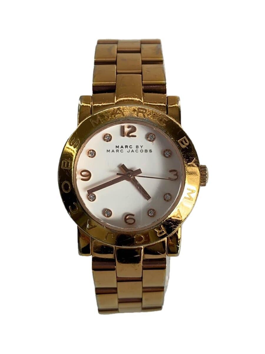 [Used]MARC BY MARC JACOBS Quartz watch/analog/stainless steel /WHT/GLD ...