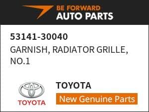 [New]GARNISH, RADIATOR GRILLE, NO.1 TOYOTA 53141-30040 - BE FORWARD ...