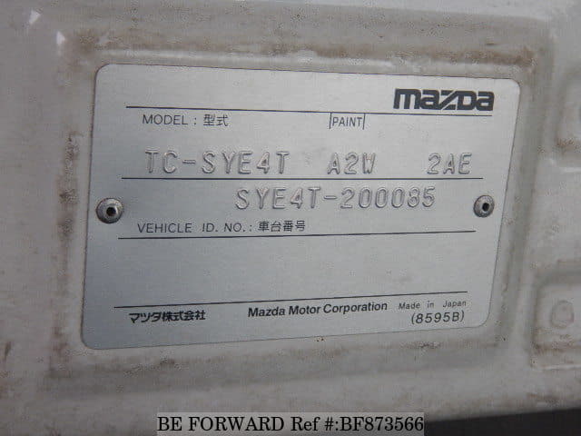 Used 2002 MAZDA TITAN DASH/TC-SYE4T for Sale BF873566 - BE FORWARD