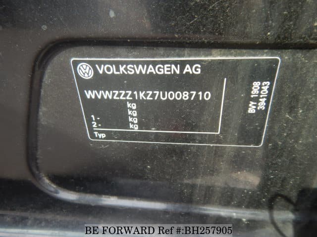 Used 2007 VOLKSWAGEN GOLF/GH-1KBLX for Sale BH257905 - BE FORWARD