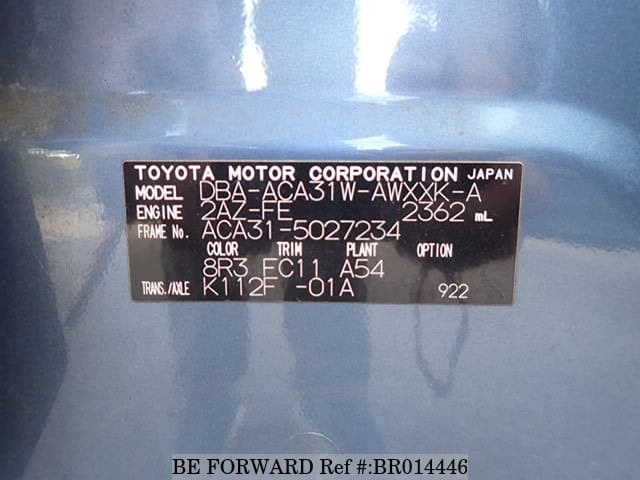 Used 2007 TOYOTA RAV4 X LIMITED/DBA-ACA31W for Sale BR014446 - BE FORWARD