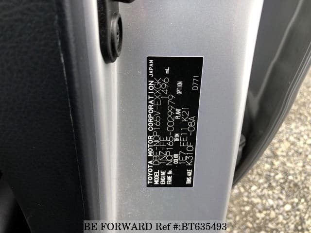 Used 2016 TOYOTA PROBOX VAN GL/DBE-NCP165V for Sale BT635493 - BE FORWARD